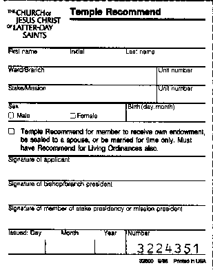 Stake President Temple Recommend Interview - Ask Gramps - Q and A about ...